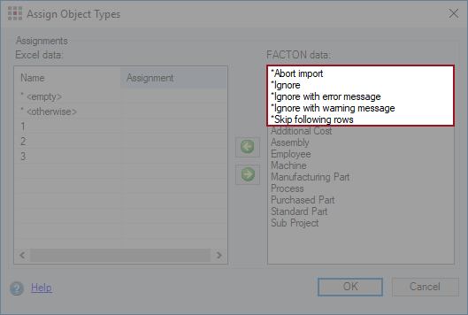 "Assign Object Type" dialog